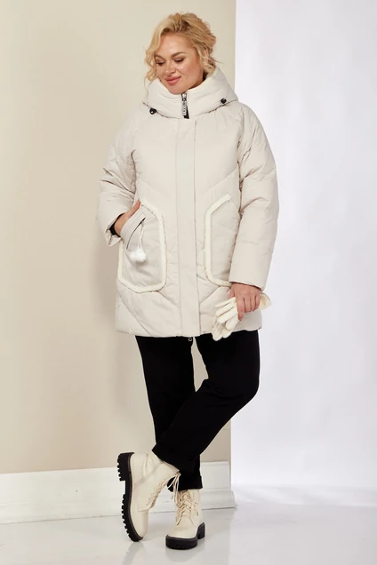 Куртка 2131 молочный Shetti купить в интернет магазине Велесмода